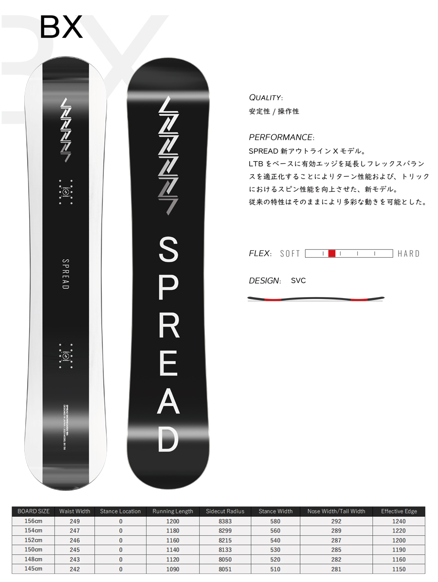 23-24 SPREAD(ｽﾌﾟﾚｯﾄﾞ)・BX [145cm,148cm,150cm,152cm,154cm,156cm] ≪商品一覧≫ ...